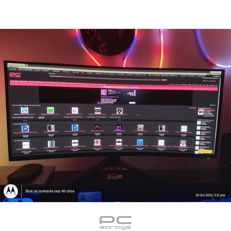Monitor LED Alienware Gaming AW3423DWF Curbat 34 inch UWQHD QD-OLED 0.1 ...
