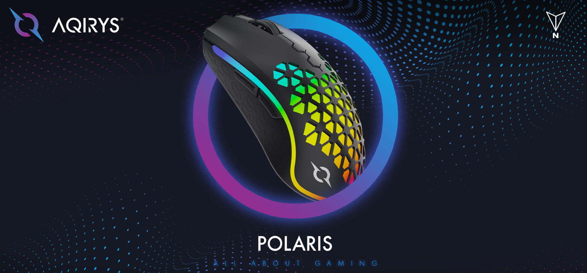 Mouse Gaming AQIRYS Polaris Wireless Black - PC Garage
