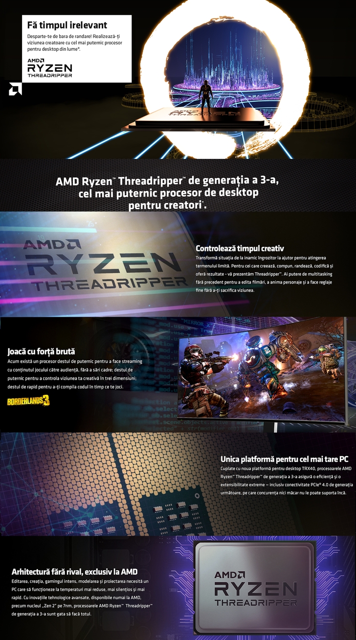 Procesor AMD Ryzen Threadripper 3990X 2.9GHz box - PC Garage