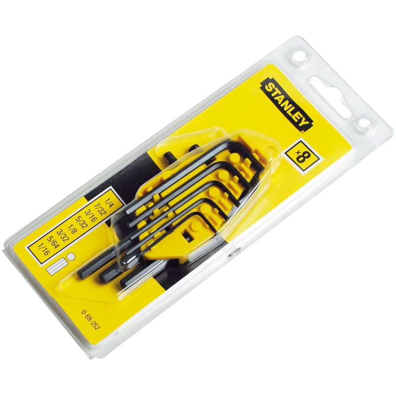 STANLEY Set de 8 chei imbus "L" metric+imperial 1/16"-1/4" 0-69-252 ...
