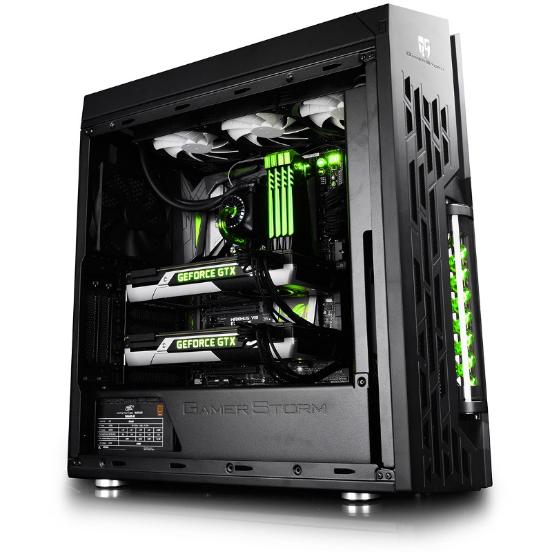 Carcasa Deepcool Gamer Storm Genome II Black-Green, cooler inclus - PC ...