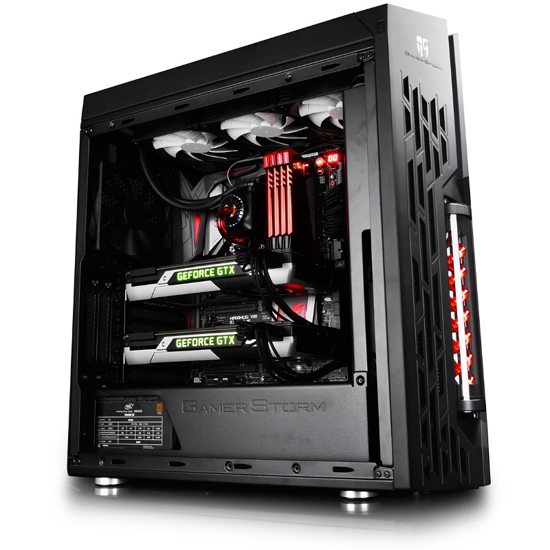 Carcasa Deepcool Gamer Storm Genome II Black-Red, cooler inclus - PC Garage