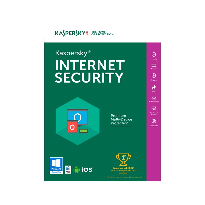 Antivirus Kaspersky Internet Security Multi Device, 3 Dispozitive, 1 An, Licenta noua ...