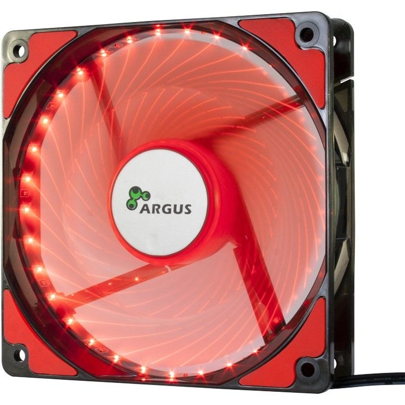 Ventilator Inter-Tech Argus L-12025 Red LED Fan - PC Garage
