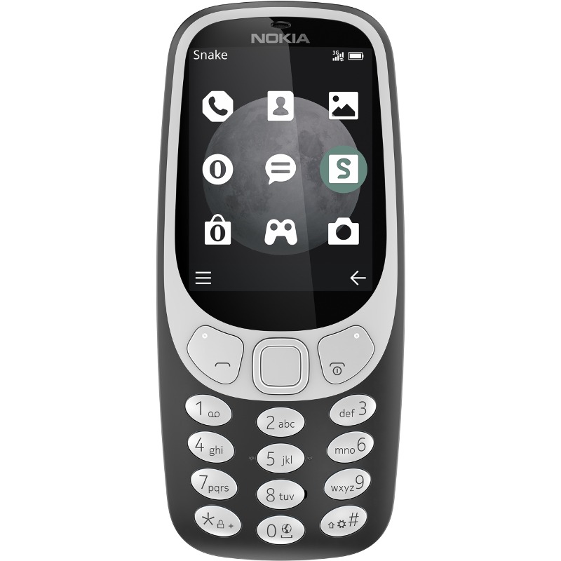 Telefon mobil Nokia 3310 3G Dual SIM Charcoal (2017) - PC Garage