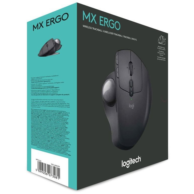 Mouse Logitech MX Ergo, Wireless/Bluetooth, Black - PC Garage