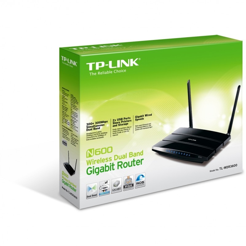 Router wireless TP-LINK Gigabit TL-WDR3600 N600 Dual Band - PC Garage