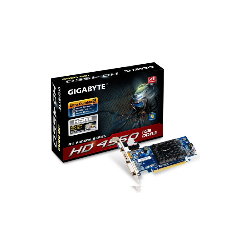 Placa video GIGABYTE Radeon HD4550 1GB DDR3 64-bit HDMI Low Profile ...