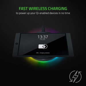 Incarcator wireless Razer Charging Pad Chroma 10W Fast Charging - PC Garage