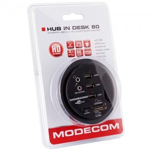 Hub USB Modecom In-Desk 80, 3 porturi - PC Garage