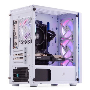 PC Gaming ZMEU Legendar Max Alb, AMD Ryzen 5 5600 3.5GHz, 16GB DDR4, 1TB SSD, RX 6600 8GB GDDR6 ...