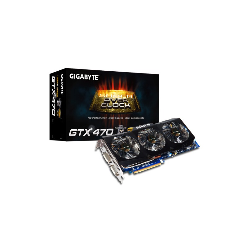 Placa video GIGABYTE GeForce GTX 470 Super OC 1.28GB GDDR5 320-bit - PC ...
