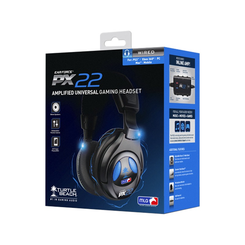 Casti Gaming Turtle Beach Ear Force PX22 Black pentru PC, Xbox 360 si ...