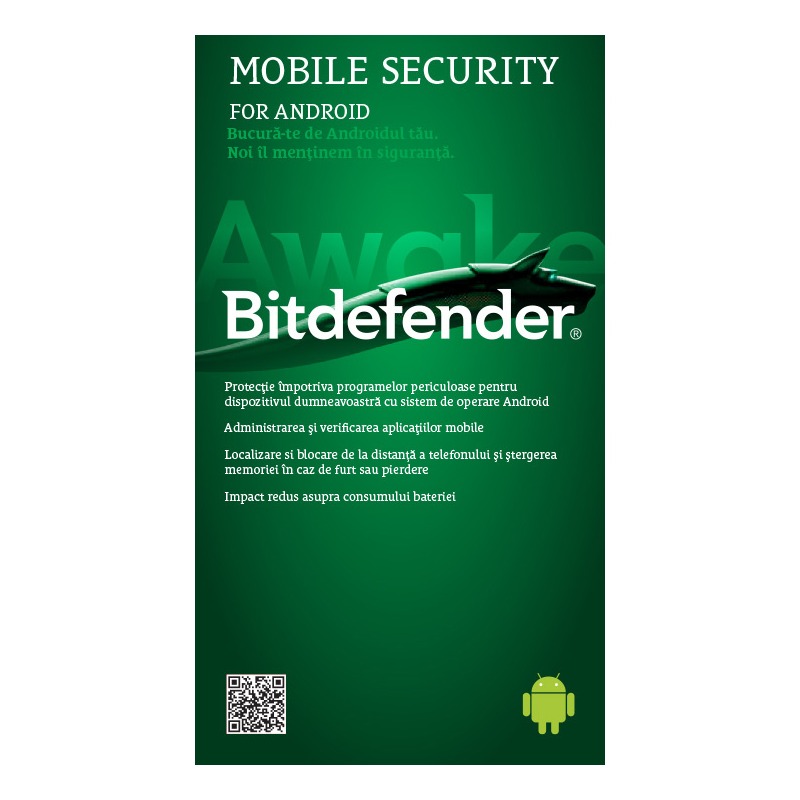 Antivirus Bitdefender Mobile Security for Android, 1 Device, 1 an, New ...