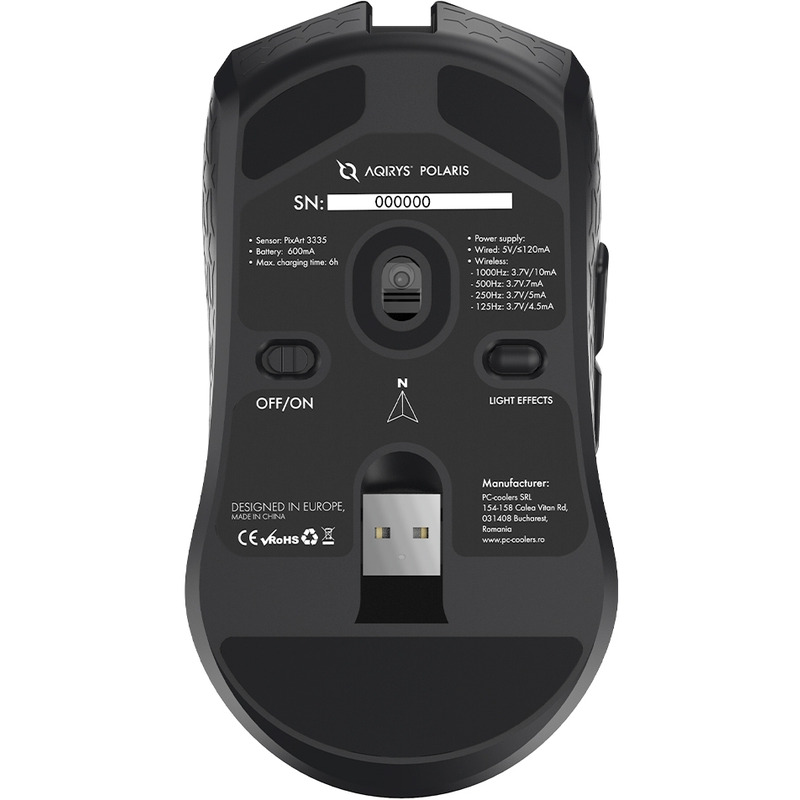 Mouse Gaming AQIRYS Polaris Wireless Black - PC Garage