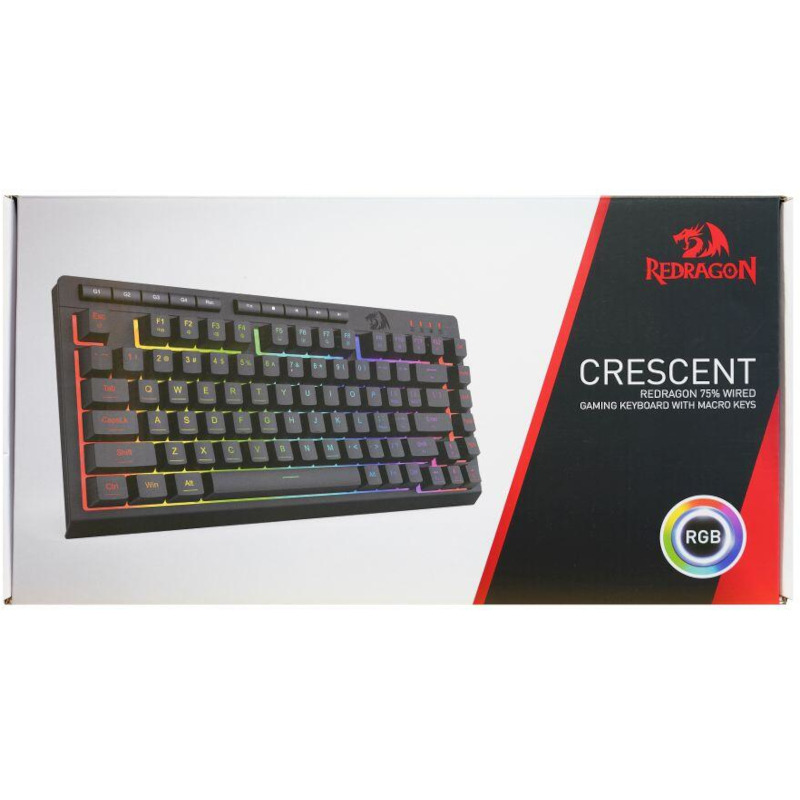 Tastatura Gaming Redragon Crescent RGB Black - PC Garage