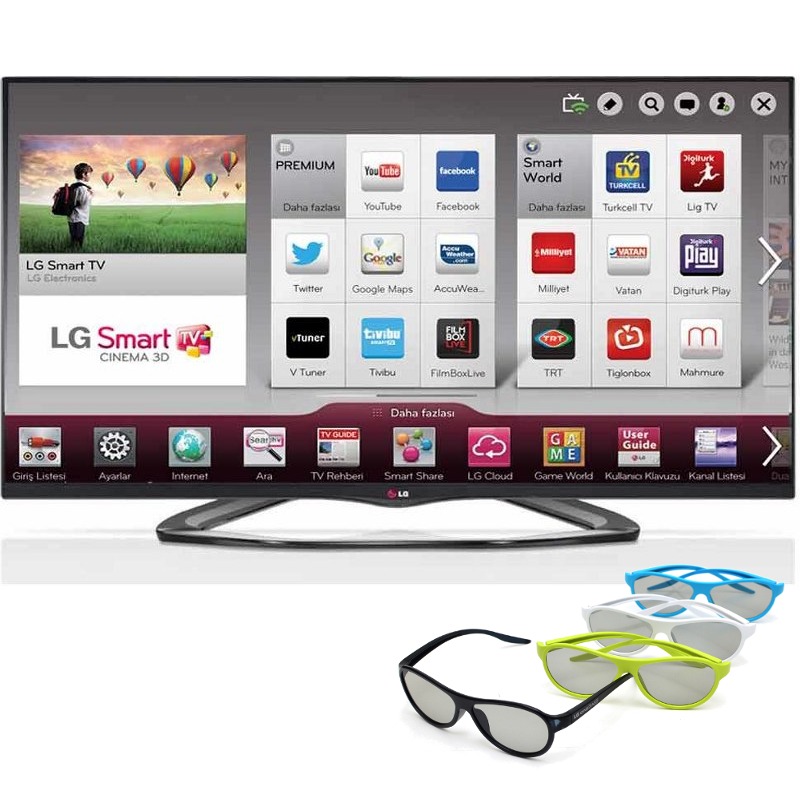 Televizor LED LG Smart TV 42LA660S Seria LA660S 106cm negru Full HD 3D ...