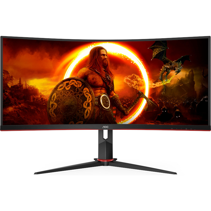 Monitor LED AOC Gaming AGON CU34G2XP Curbat 34 inch UWQHD VA 1 ms 180 ...