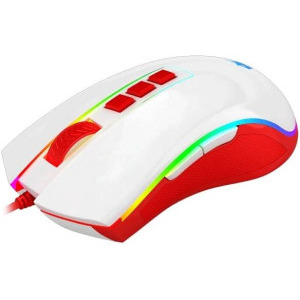 Mouse Gaming Redragon Cobra RGB White-Red - PC Garage