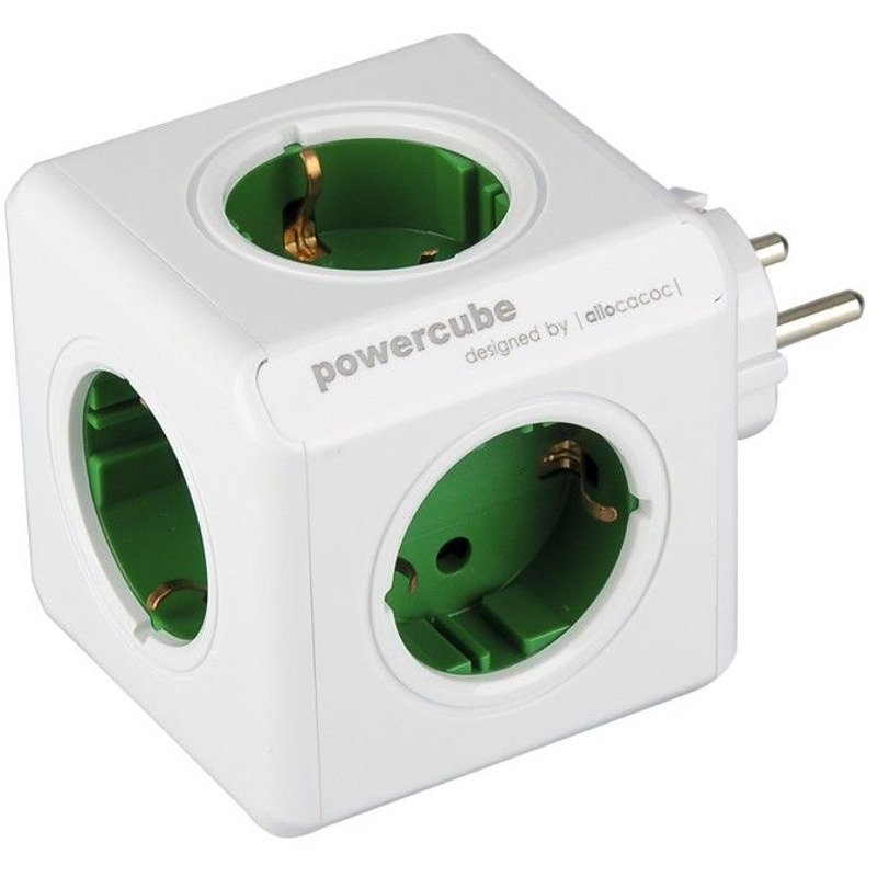 Priza/prelungitor Allocacoc PowerCube Original 5x Schuko Green - PC Garage