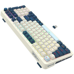 Tastatura Gaming Redragon Eisa Pro White-Blue RGB Red Switch Mecanica ...