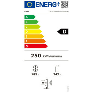Frigider Side By Side Beko GNO5323XPN, 532 L, Clasa D, NeoFrost Dual ...