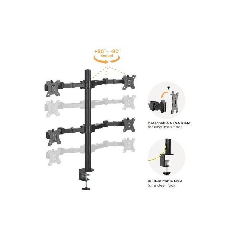 Suport TV / Monitor Blackmount Suport 4 monitoare, LDT33-C048, 17 - 32 ...