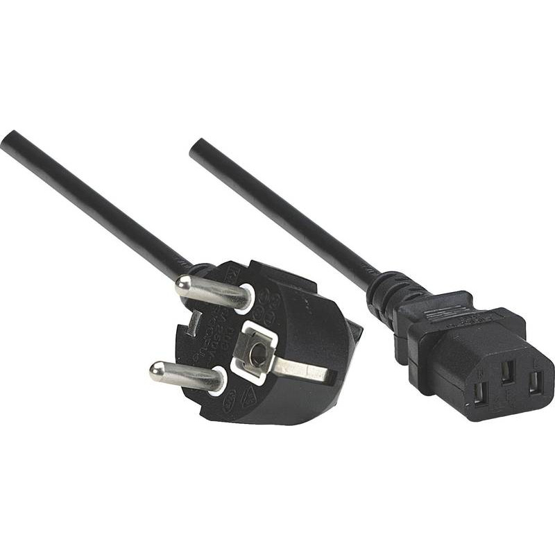 Accesoriu retea Manhattan Cablu alimentare C13 la CEE7, 1.8 m, negru ...
