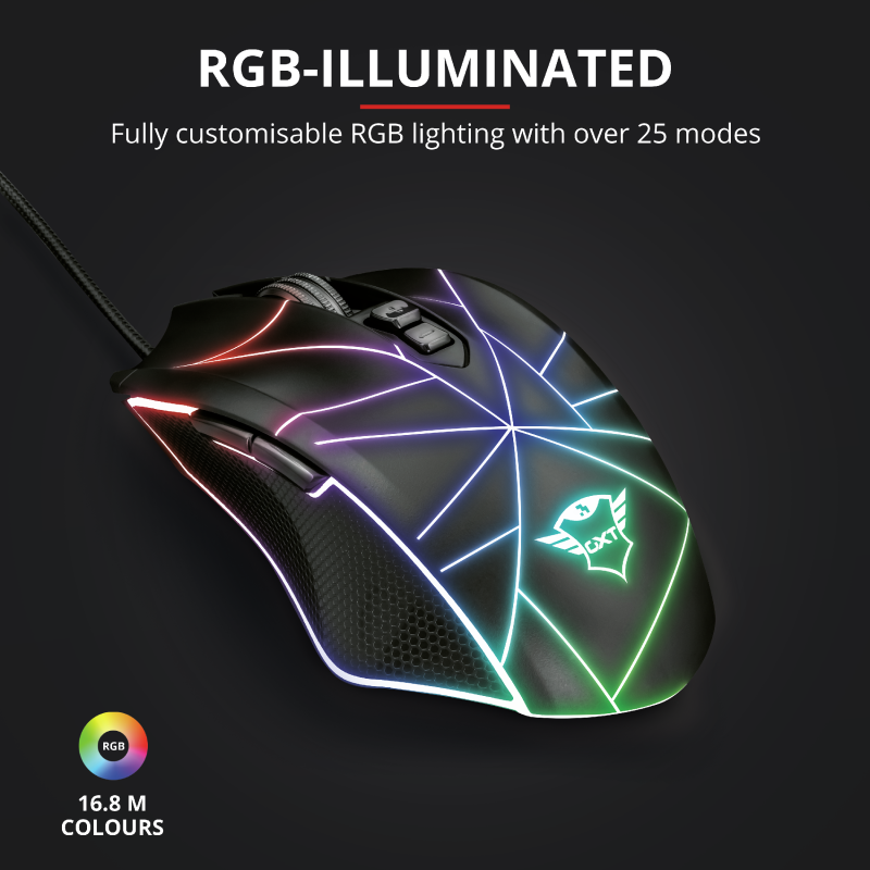 Mouse Gaming Trust GXT 160X Ture RGB - PC Garage