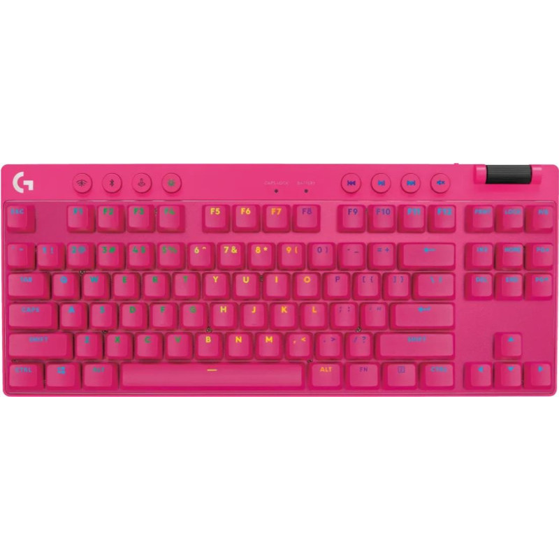 Tastatura Gaming Logitech G PRO X TKL Magenta Lightspeed Kailh GX Brown ...