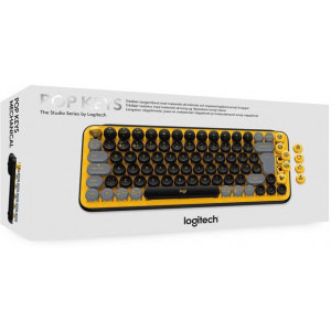 Tastatura Logitech POP Keys Mecanica Wireless/Bluetooth Blast Yellow ...