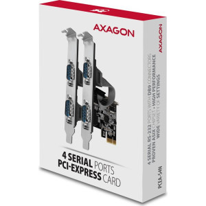 Adaptor AXAGON PCEA-S4N 1x PCI-E - 4x Serial - PC Garage