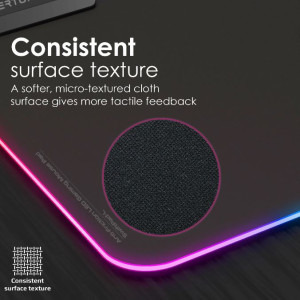 Mouse pad Vertux Swiftpad L RGB Black - PC Garage