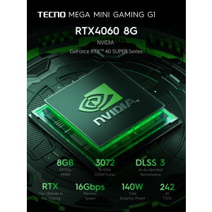 Mini PC Tecno Gaming Mega Mini G1, Intel® Core™ i7-13620H 4.9GHz Raptor ...