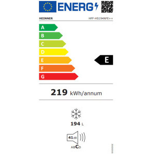 Congelator Heinner HFF-HS194NFE++, 194 L, Clasa E, Full No Frost, Multi ...