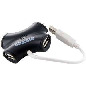 Hub USB 4World 06165 4 porturi Black - PC Garage